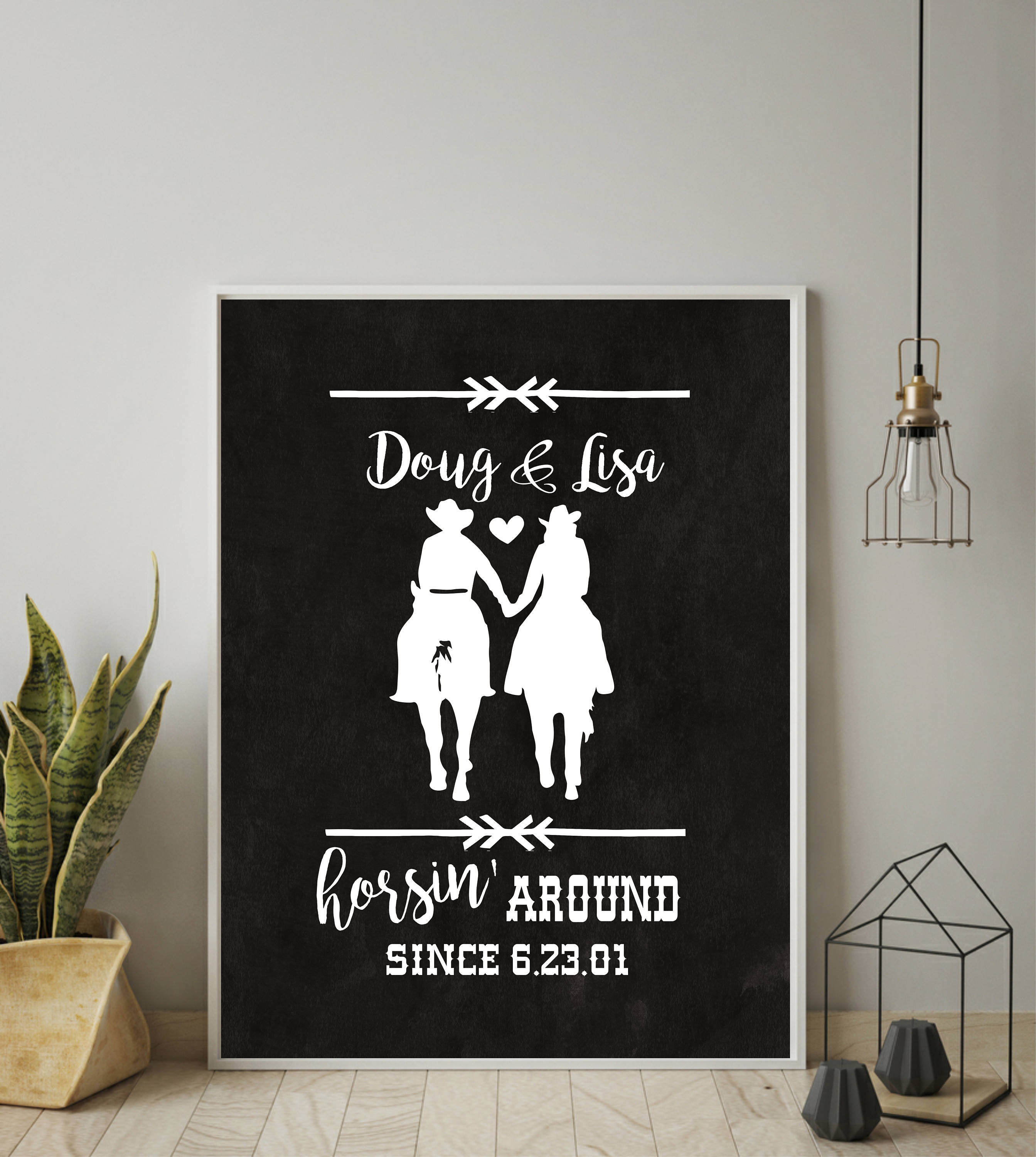 Personalized Country Western Unframed Art Print, Gift for Cowboy ...