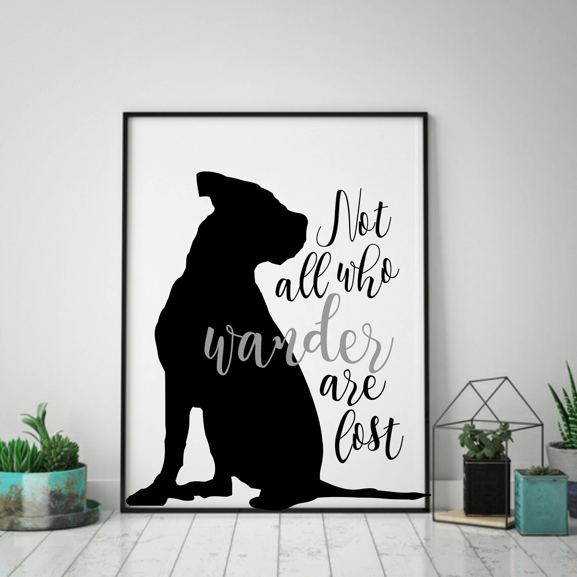 Pit Bull Art, Pit Bull Dog, Wall Decor, Home Decor, Dog Lover Gift, Not ...