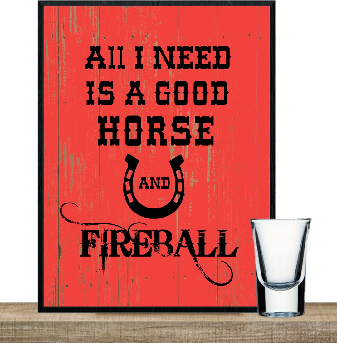 Western Art Print, Fireball Sign, Pets, Horse Print, Gift for Cowgirl ...
