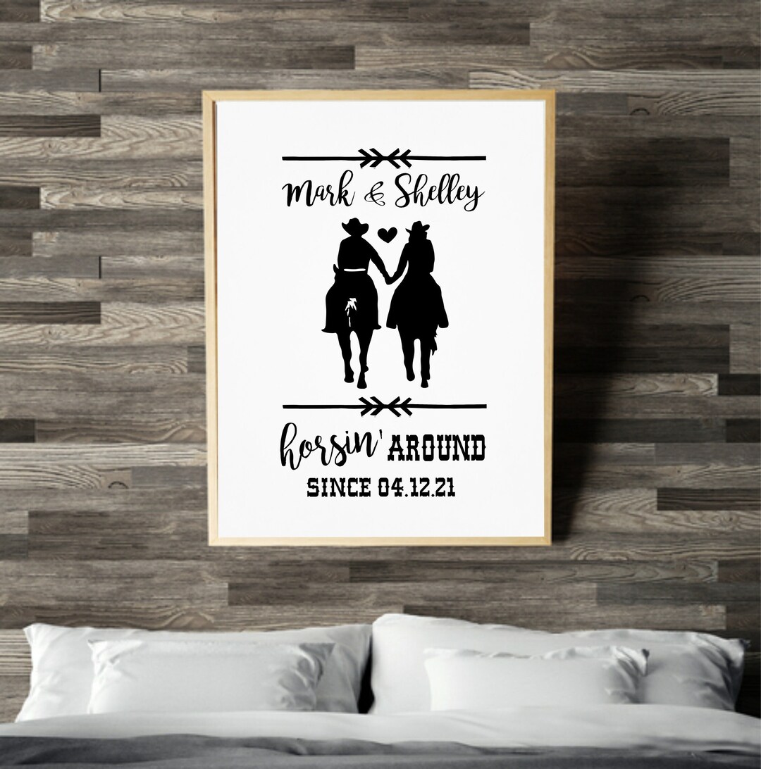 Personalized Country Western Unframed Art Print, Gift for Cowboy ...
