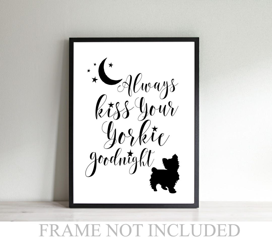 Yorkshire Terrier Art, Yorkie Gift, Yorkie Decor, Yorkie Print, Bedroom ...