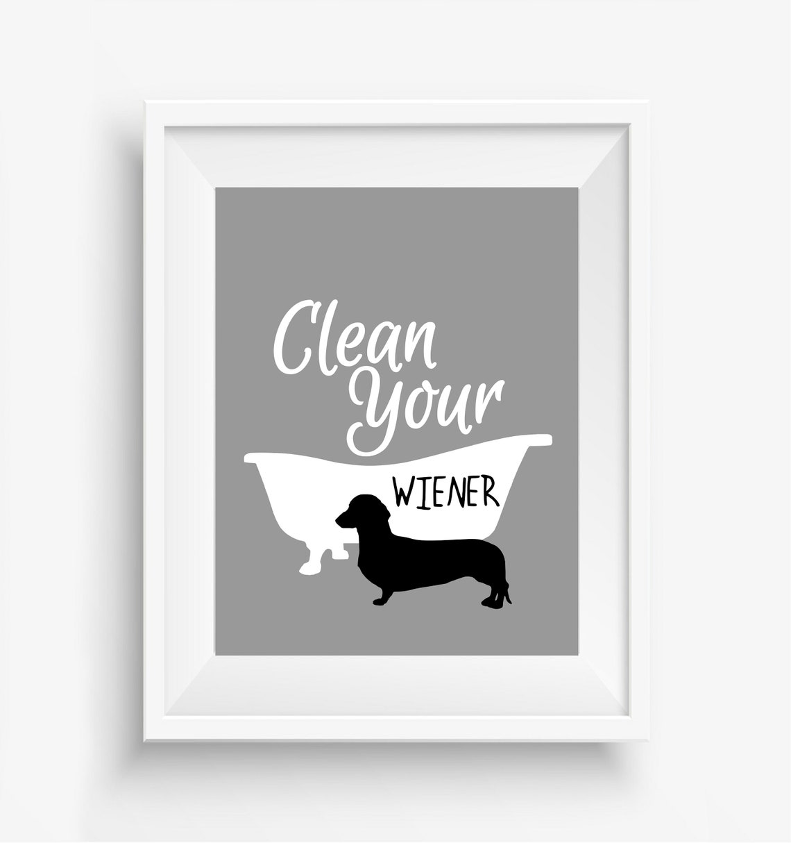 Wiener Dog JPG Files, Wiener Dog Bath Art, Printable Bath Art, Instant ...
