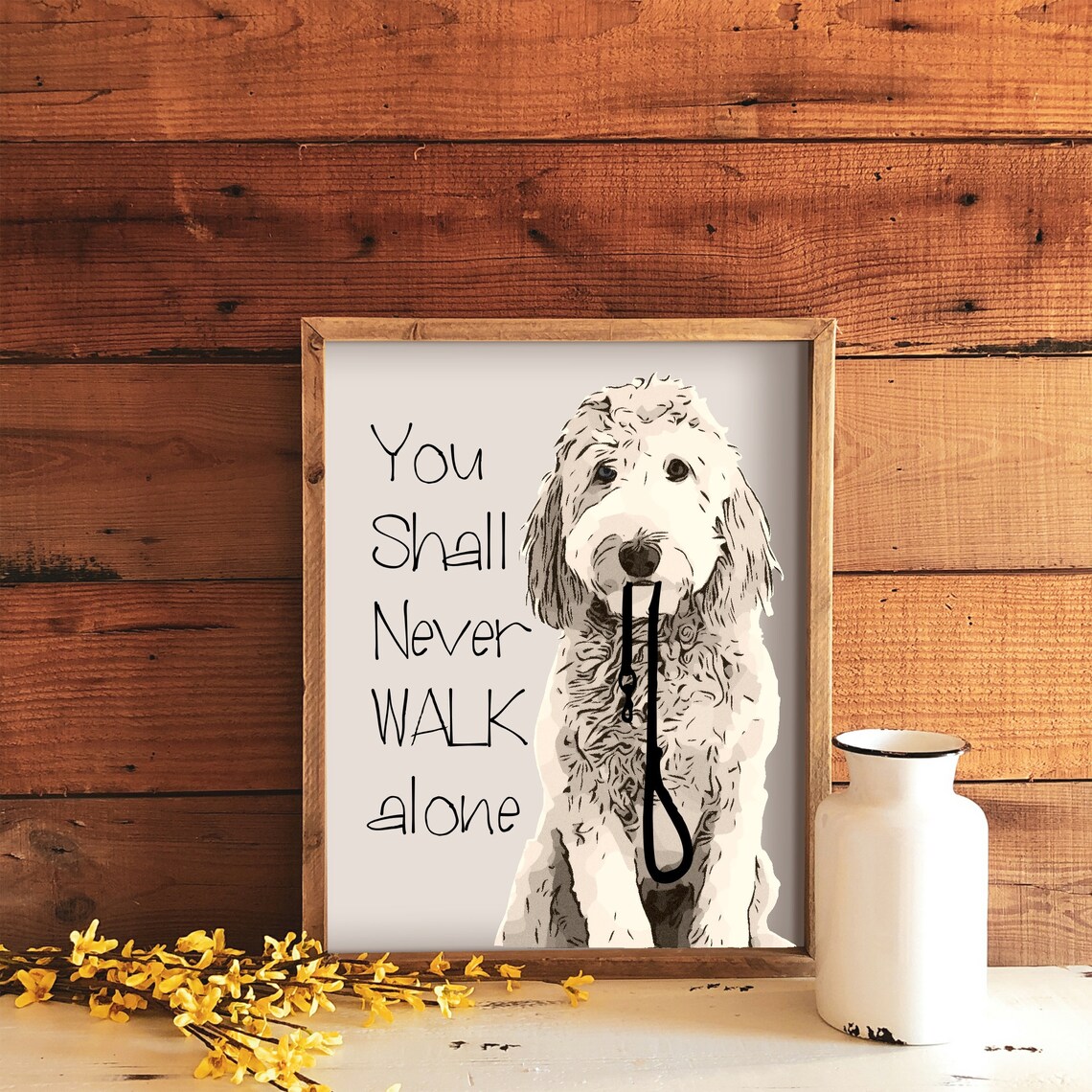 Cream Goldendoodle Art Print Goldendoodle Wall Art | Etsy