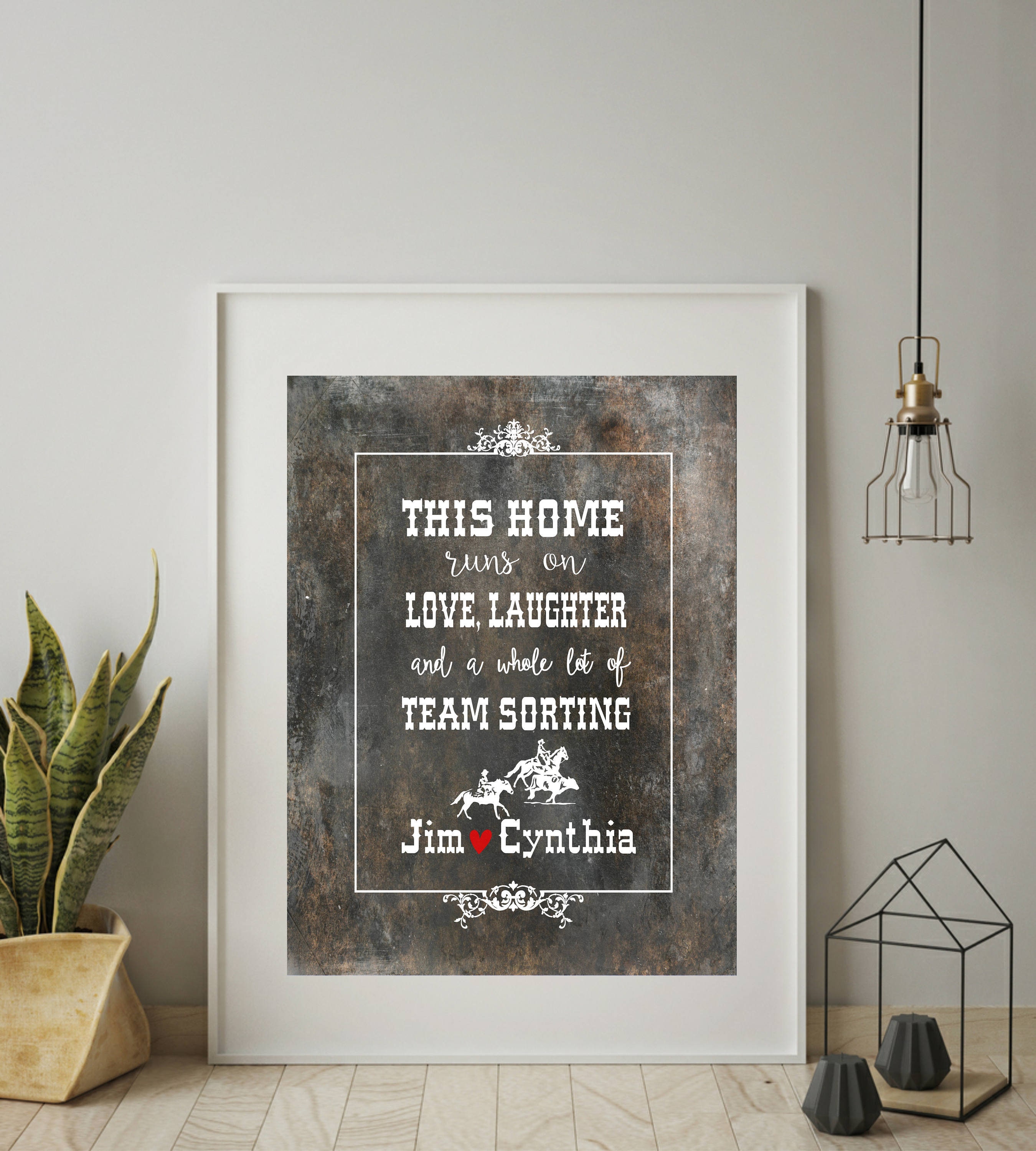 Team Sorting Art Print Personalized Gift for Horse Lover - Etsy