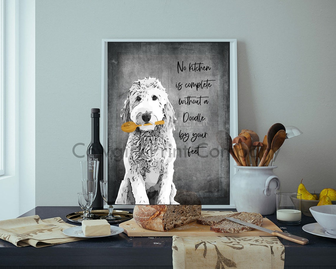 Doodle Dog Kitchen Art Print Unframed - Etsy