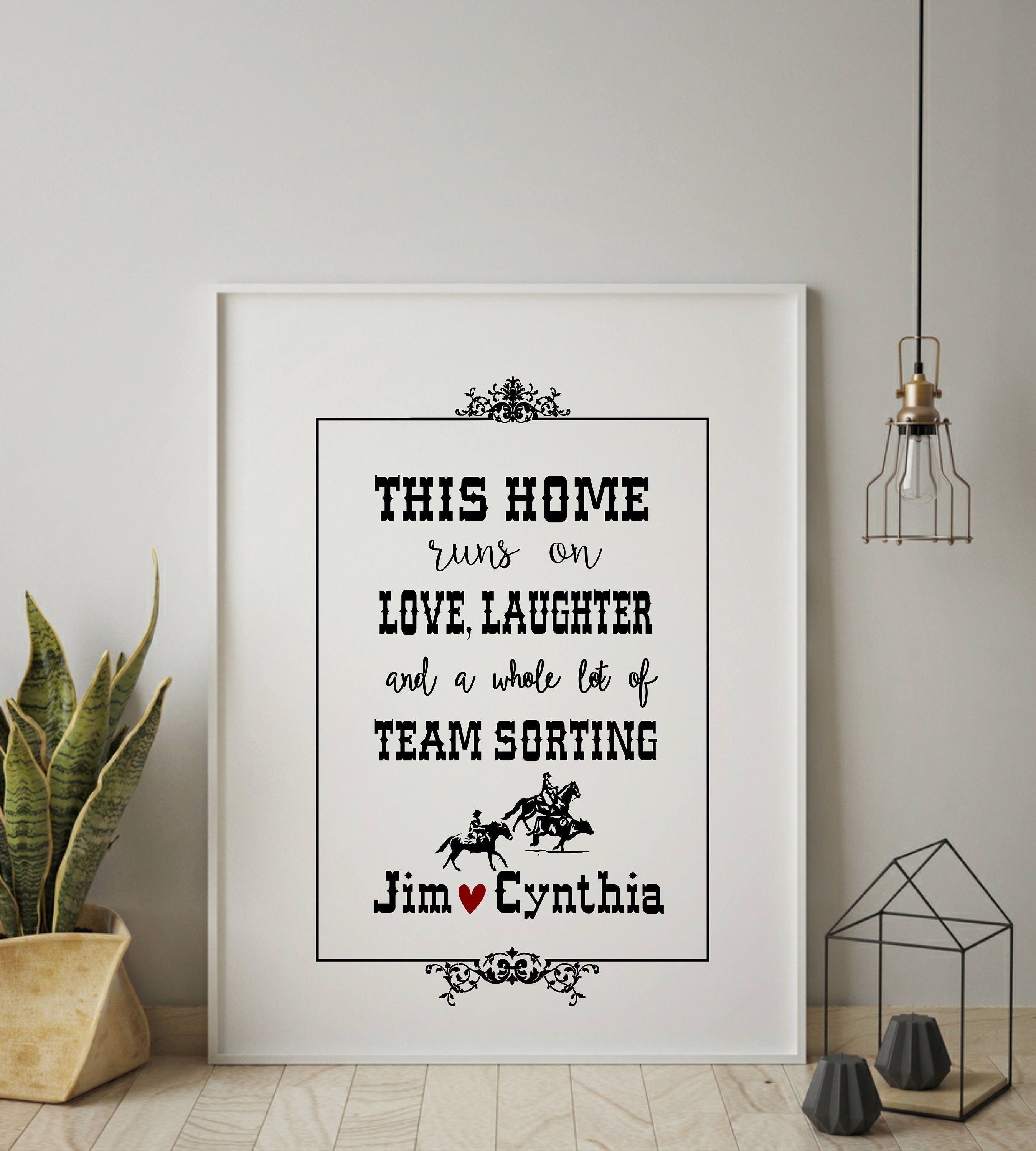 Team Sorting Art Print Personalized Gift for Horse Lover - Etsy