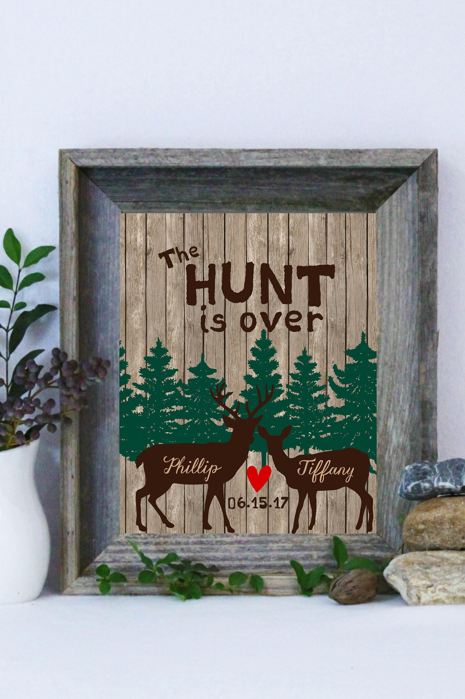 Custom Deer Print, Personalized Wedding Gift, Gift for Hunters, the ...