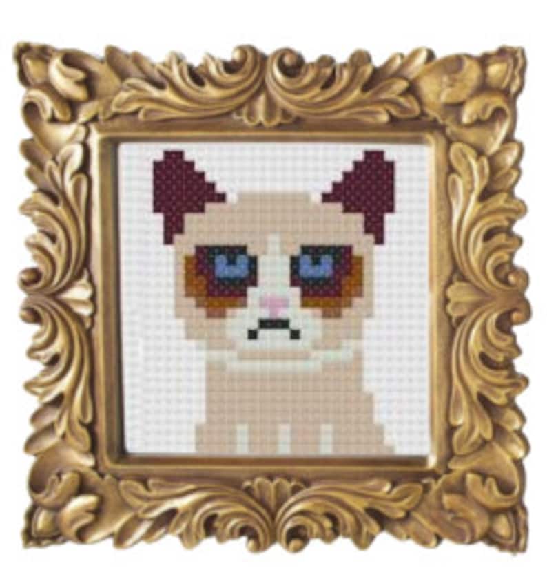 PDF Cross Stitch Pattern - Grumpy Cat - Etsy