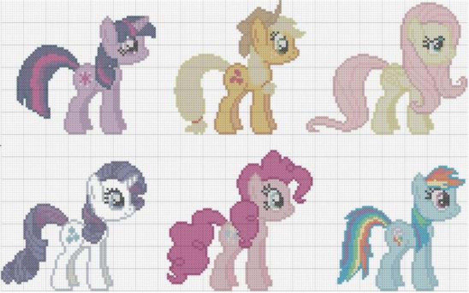 PDF Pattern My Little Pony Main Cast - Etsy
