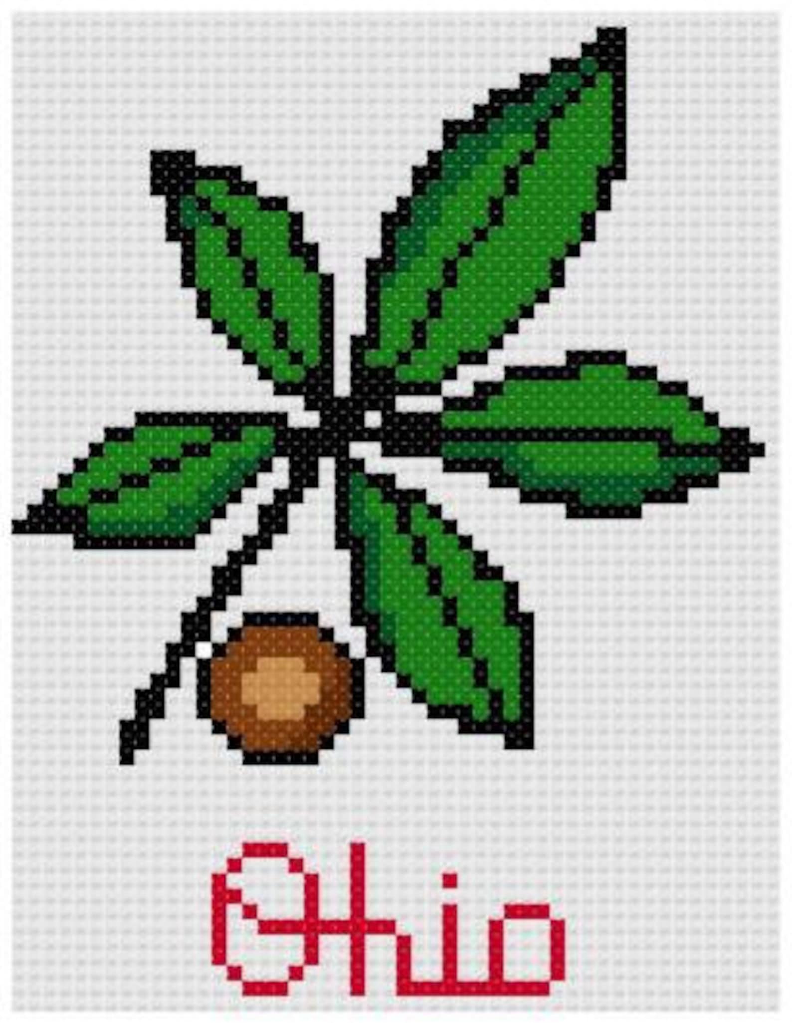 PDF Pattern - Ohio State Buckeyes Cross Stitch Pattern - Etsy