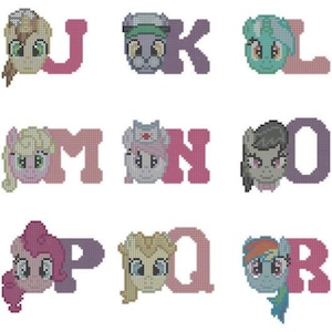 PDF Pattern - My Little Pony Friendship is Magic Alphabet - Etsy