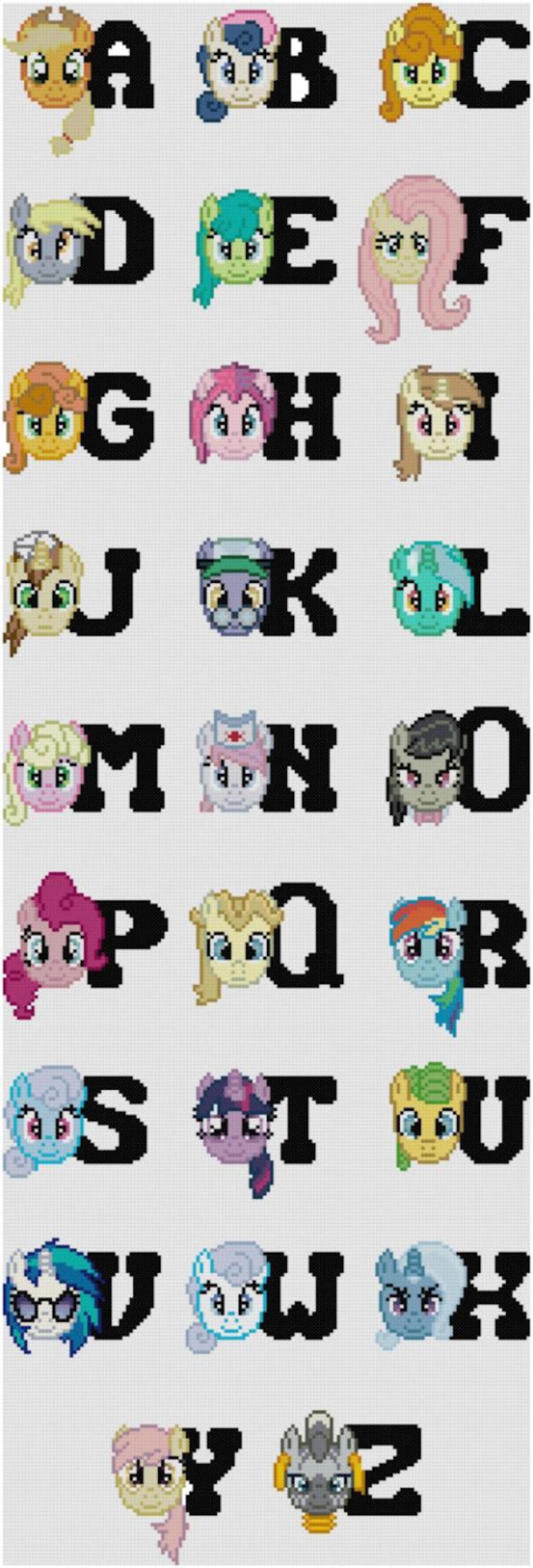 PDF Pattern My Little Pony Friendship is Magic Alphabet - Etsy