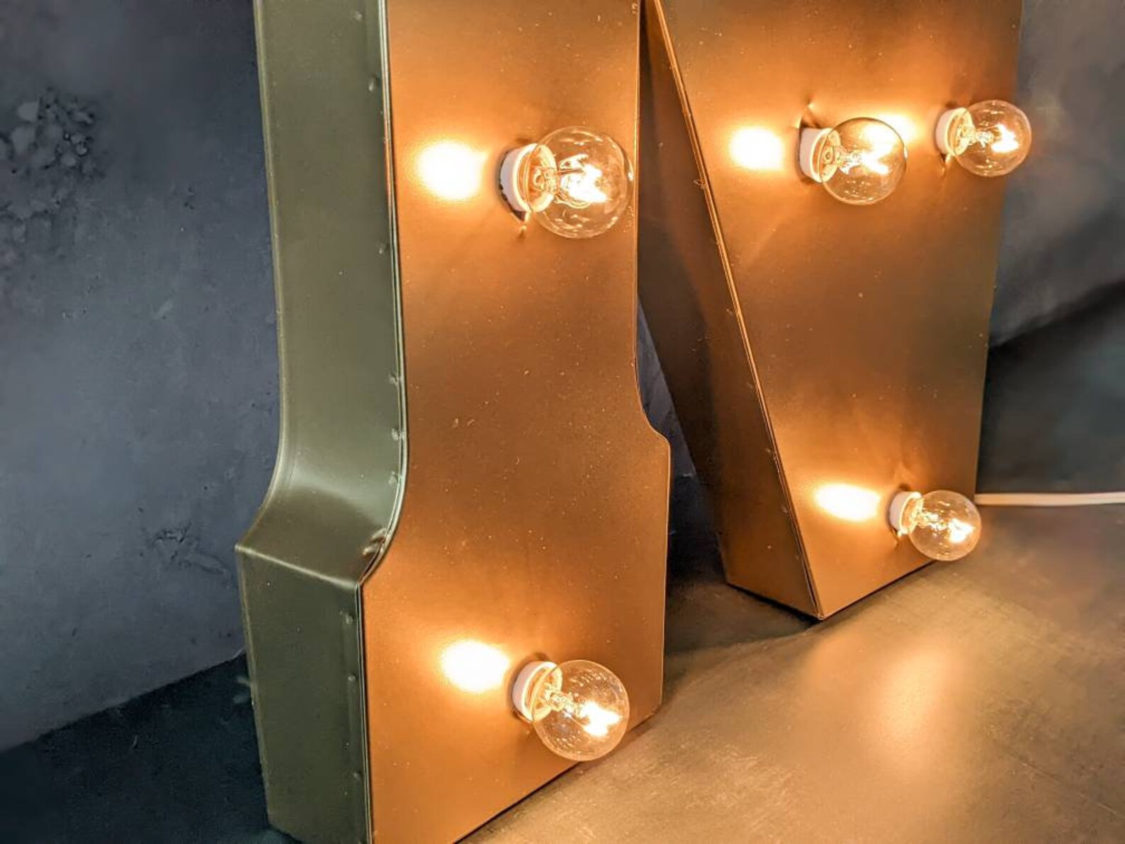 Large Gold Light up Marquee Letters Vintage Lighted Bulbs Sign - Etsy