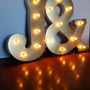 Large Gold Light up Marquee Letters Vintage Lighted Bulbs Sign - Etsy