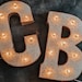 Metal Marquee Sign Big Electric Light up Letter Lights Bulbs - Etsy