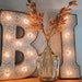 Metal Marquee Sign Big Electric Light up Letter Lights Bulbs - Etsy