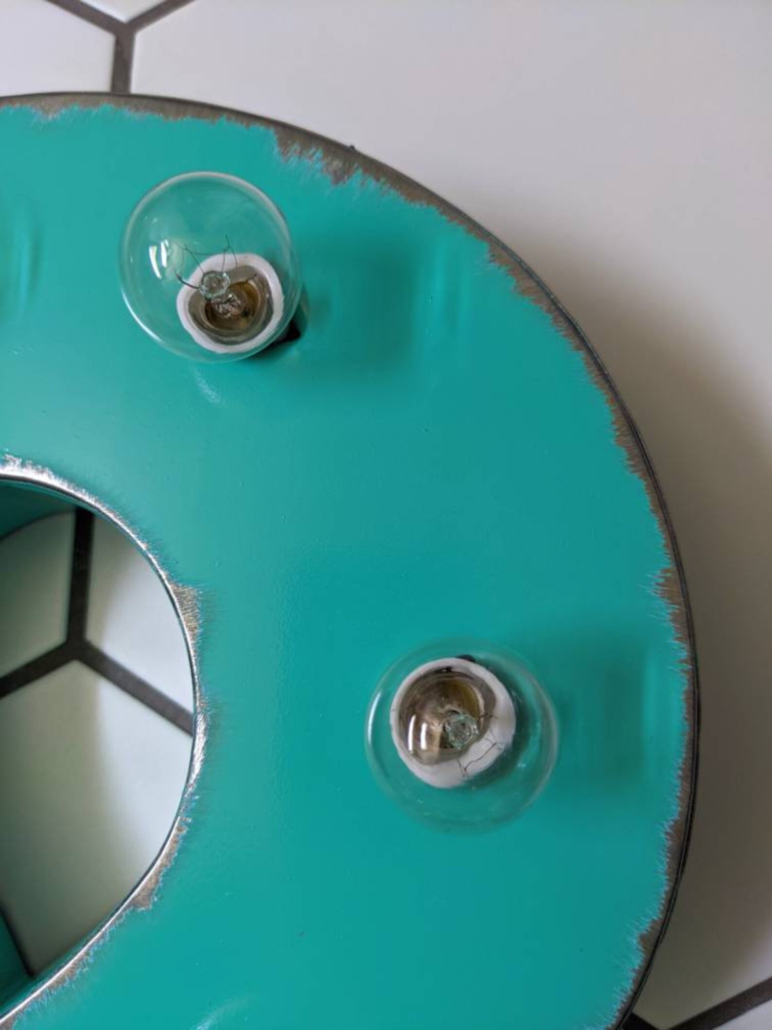 Light up Marquee Letters Mint Aqua Metal Carnival Bulb Sign - Etsy