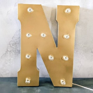 Large Gold Light up Marquee Letters Vintage Lighted Bulbs Sign - Etsy