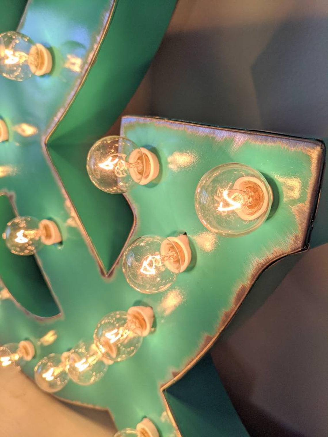 Large Light Up Metal Marquee Letter Sign Distressed Deep Mint Etsy large-light-up-metal-marquee-letter-sign-distressed-deep-mint-etsy