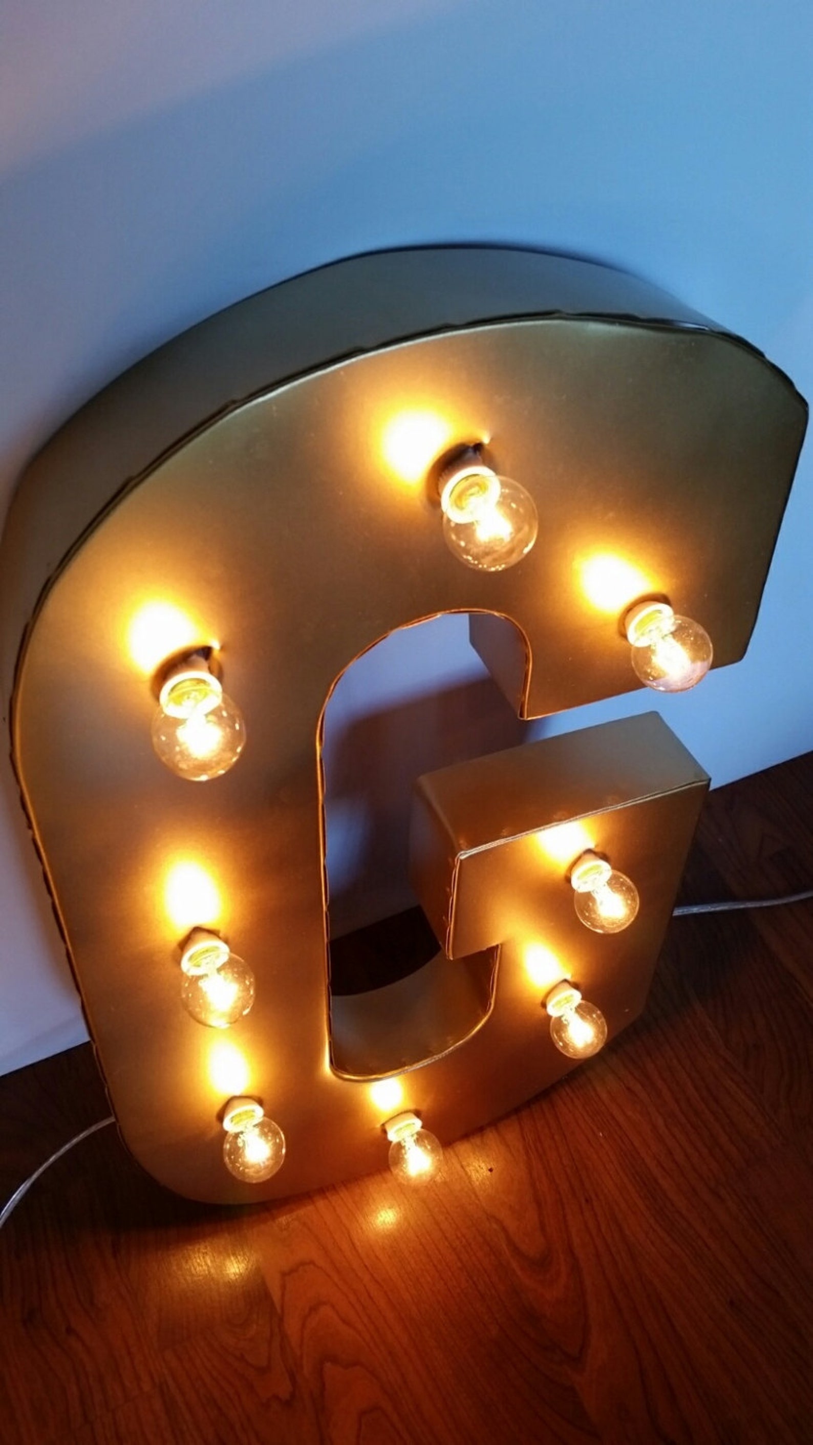 Large Gold Light up Marquee Letters Vintage Lighted Bulbs Sign - Etsy