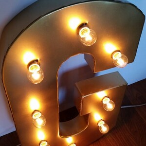 Large Gold Light up Marquee Letters Vintage Lighted Bulbs Sign - Etsy