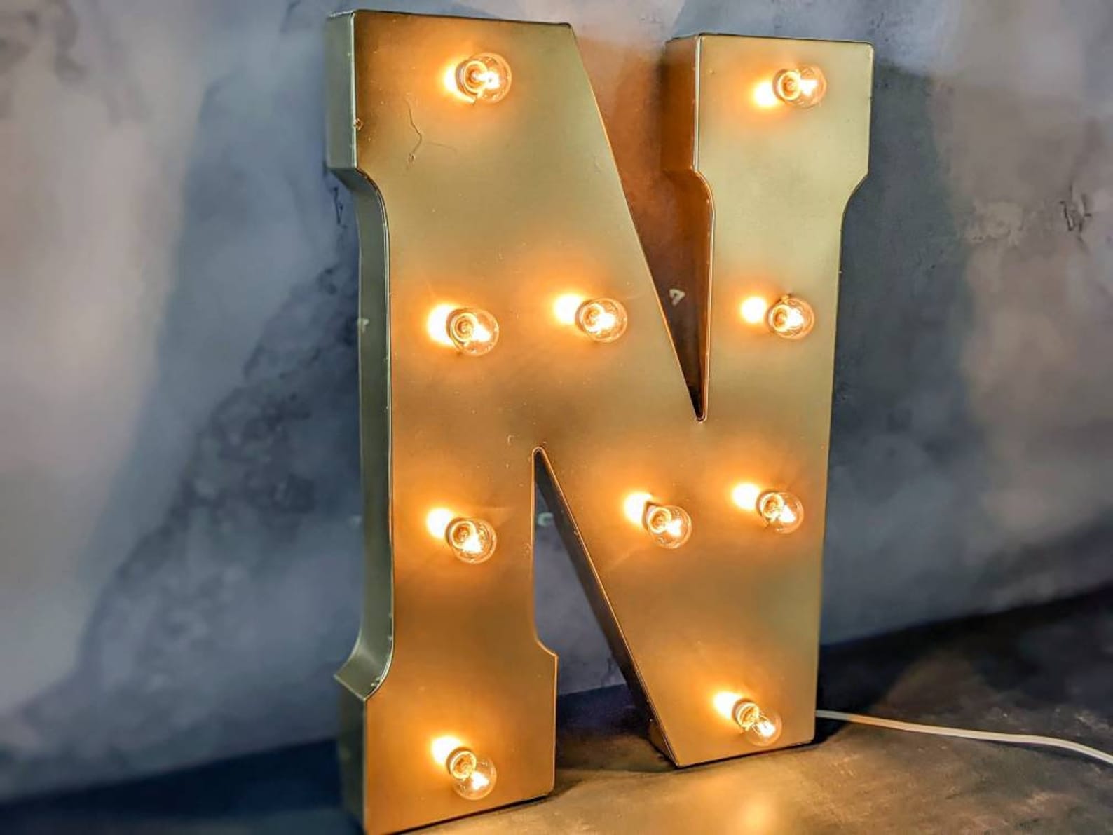 Large Gold Light up Marquee Letters Vintage Lighted Bulbs Sign - Etsy