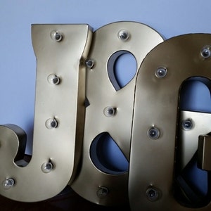 Large Gold Light up Marquee Letters Vintage Lighted Bulbs Sign - Etsy