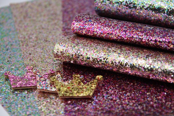 Glitter Set multicolor is 3 colors A4 or A5 Leather Fabric | Etsy