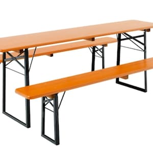 8 Sets **authentic Beer Garden Table & Bench Sets ***warm Honey Brown ...