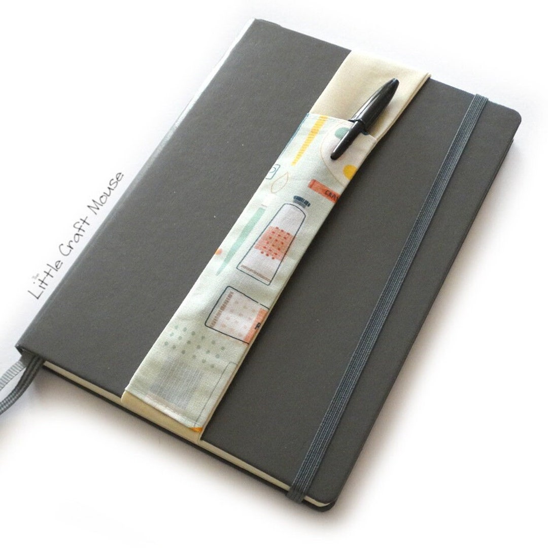 Elastic Pen Holder Craft Illustration Fabric, Elasticated Notebook Pen ...