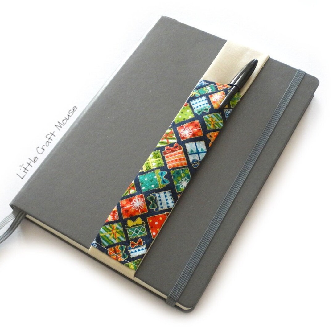 Elastic Pen Holder Colourful Present Fabric, Elasticated Notebook Pen ...
