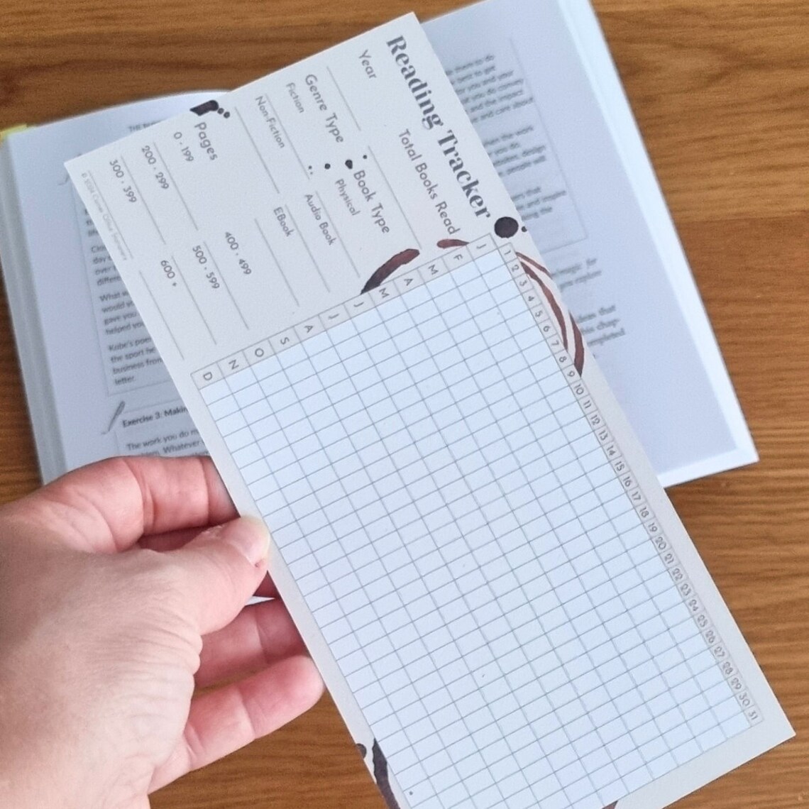 Reading Tracker Bookmark, Doublesided Reading Habit Log Bookmark, Book ...
