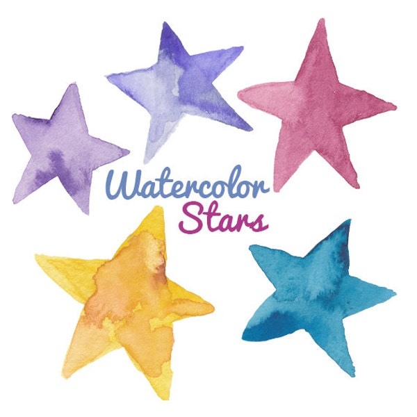 Stars Watercolor - Etsy