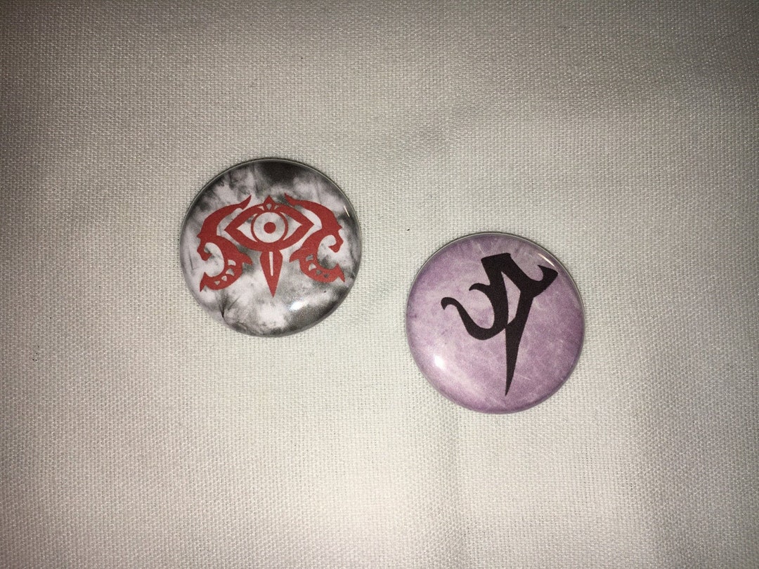 FFXIV Circle of Knowing Tattoos ( Two 1" Pinback Button / Magnet Set ...