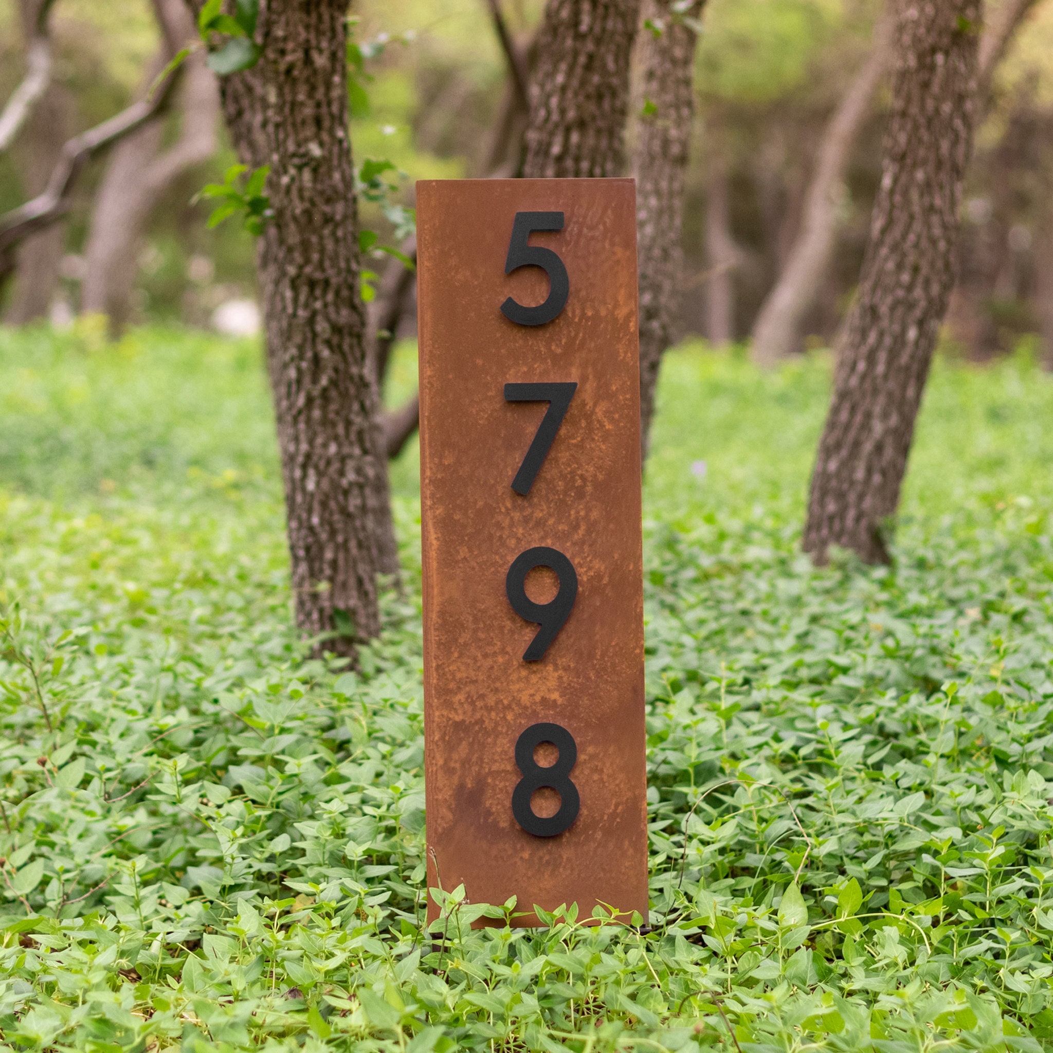 Matte Black Aluminum Magnetic House Number - Modern Farmhouse (4"h or 6 ...