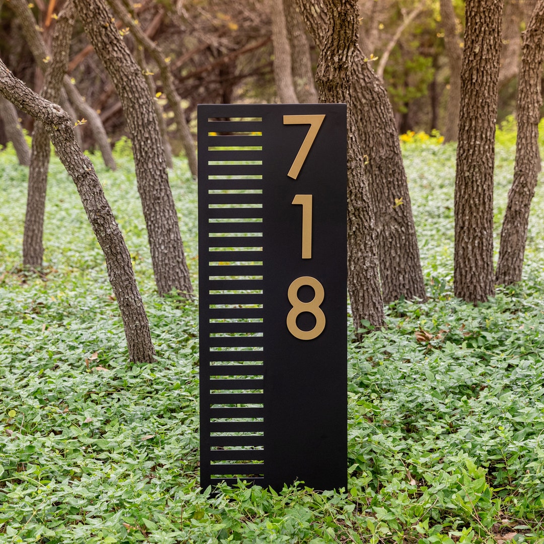 Antigua XL Address Yard Sign - Vertical Yard Plaque With 6" Numbers - Etsy