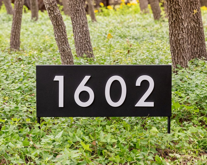 House Number Stake for Yard Reclaimed Wood House Number Sign for Garden ...