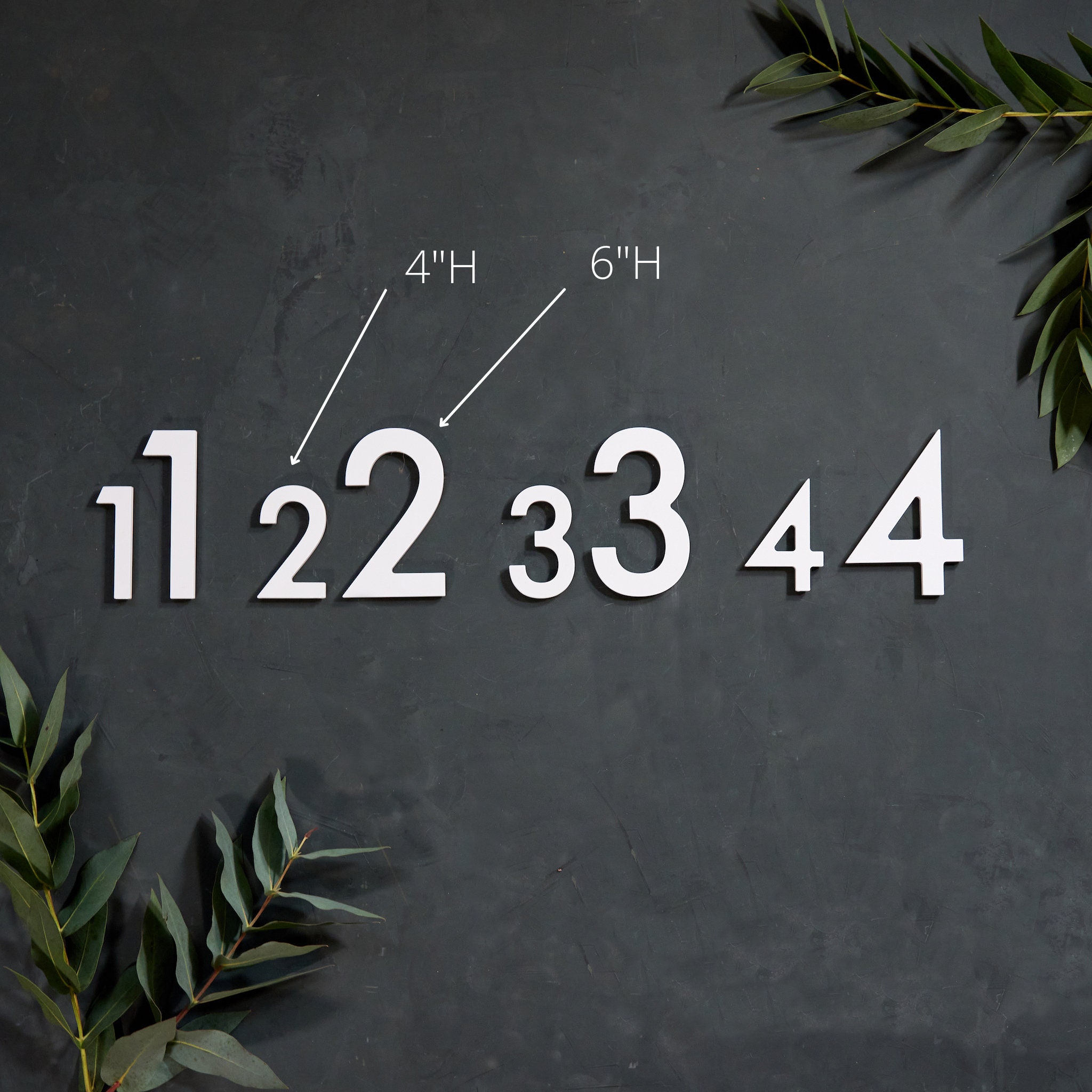 Matte Black Aluminum Magnetic House Number - Modern Farmhouse (4"h or 6 ...