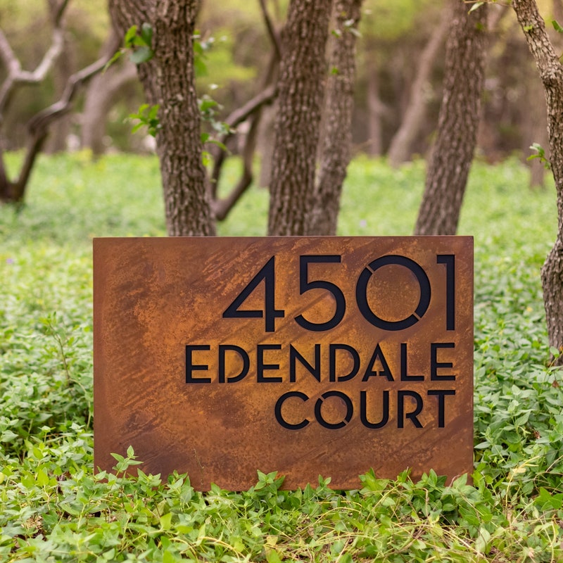 Metal Signs Home Corten - Etsy