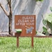 Metal "clean up After Your Dog" Yard Sign - Modern Steel Design - Etsy