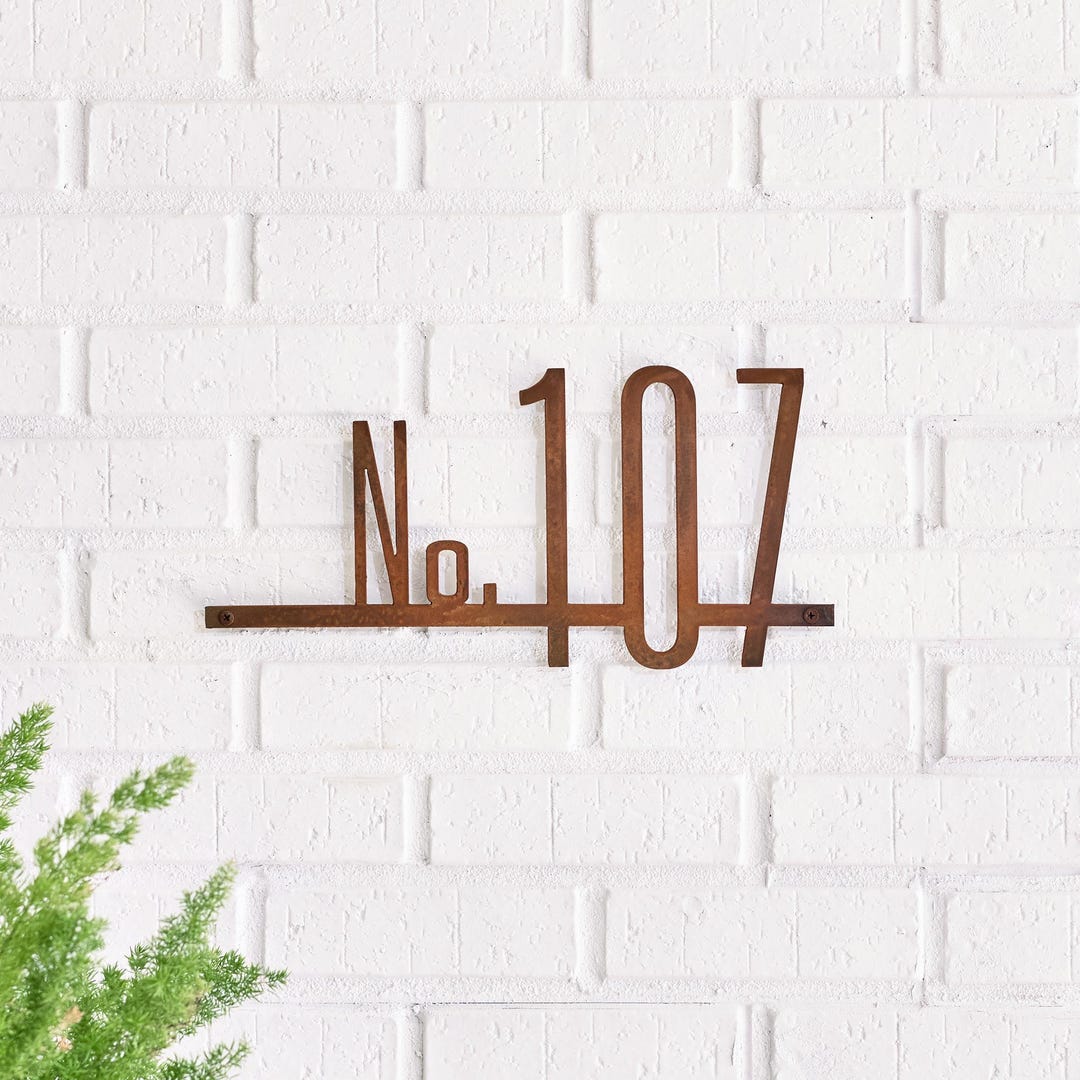 Address or Unit Number Sign - Modern Metal House Numbers for Homes ...