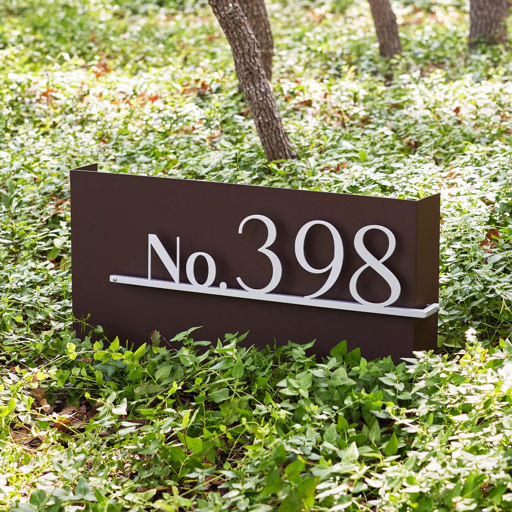Lake Creek Yard Sign - Modern Steel Address Sign, 6" Numbers - Etsy