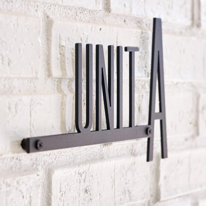 Address or Unit Number Sign - Modern Metal House Numbers for Homes ...