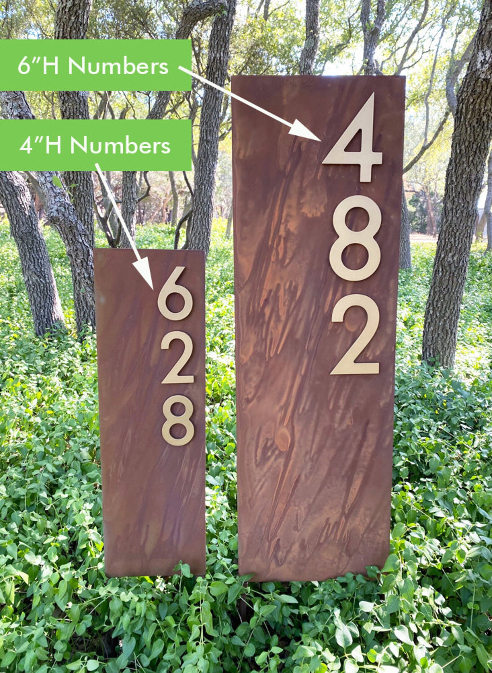 Oak Knoll Yard Sign 4H Numbers Vertical Sign on | Etsy