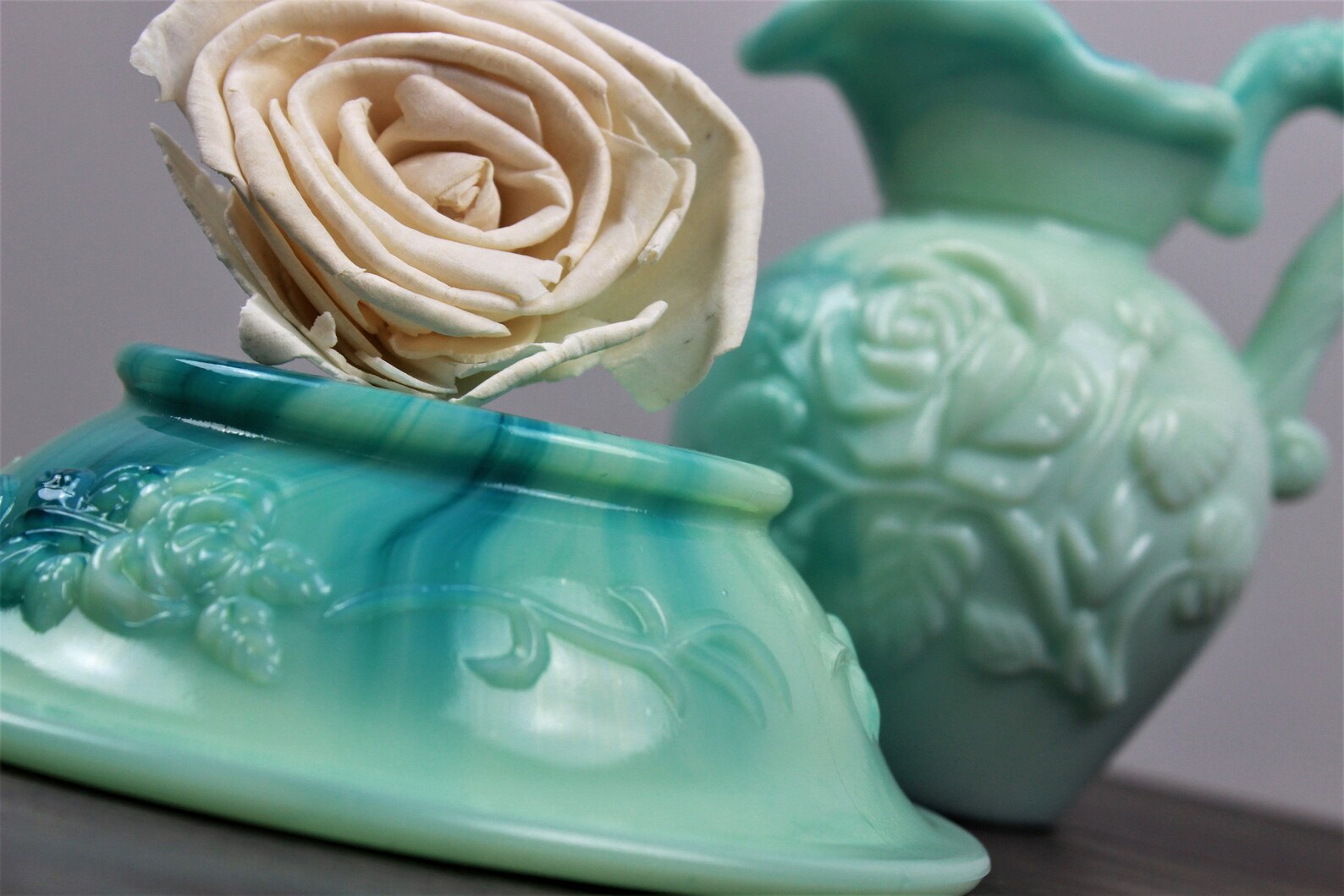 Avon Jadeite Cruet and Bowl Set - Etsy