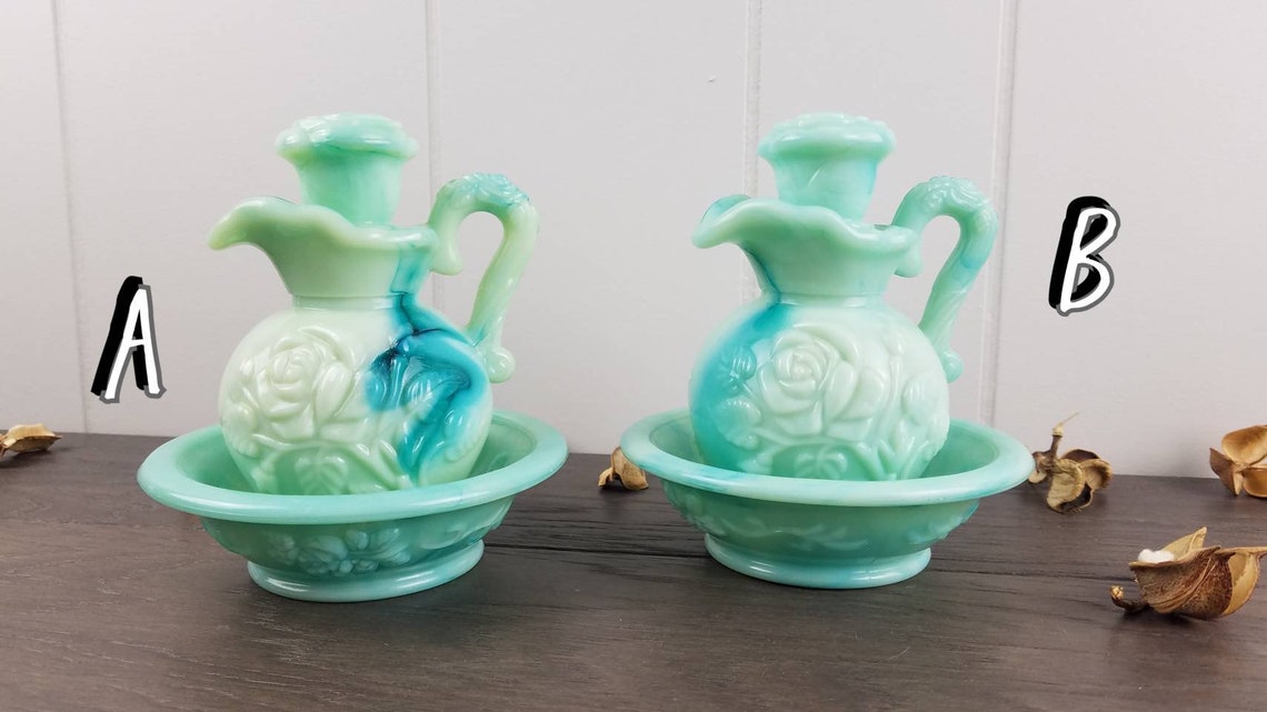 Avon Jadeite Cruet and Bowl Set - Etsy