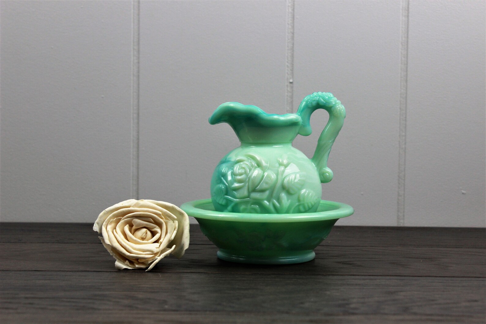 Avon Jadeite Cruet and Bowl Set - Etsy