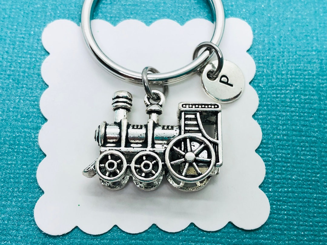 Personalized Train Keychain, Locomotive Keychain, Train Lover Gift - Etsy