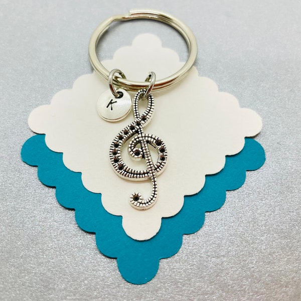 Treble Clef Keychain - Etsy