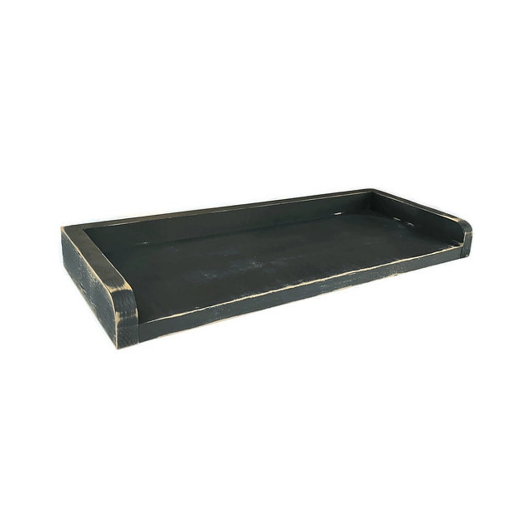 Handmade Distressed Black Wood Tray: Farmhouse Toilet Tank Topper - Etsy
